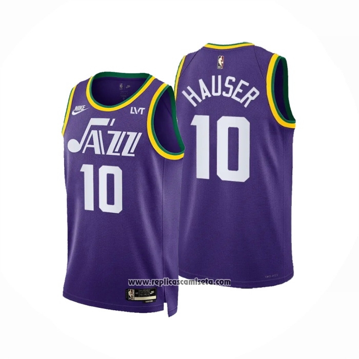 Camiseta Utah Jazz Joey Hauser #10 Classic 2023-24 Violeta Camiseta Utah Jazz Joey Hauser #10 Classic 2023-24 Violeta